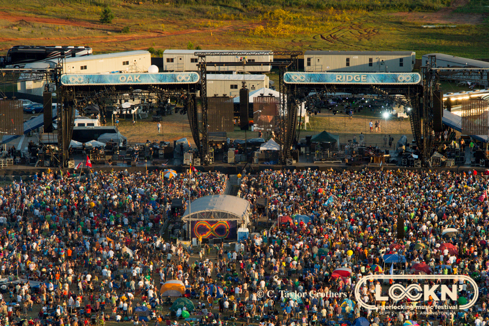 Lockn ‘ Festival’s two large main stages.